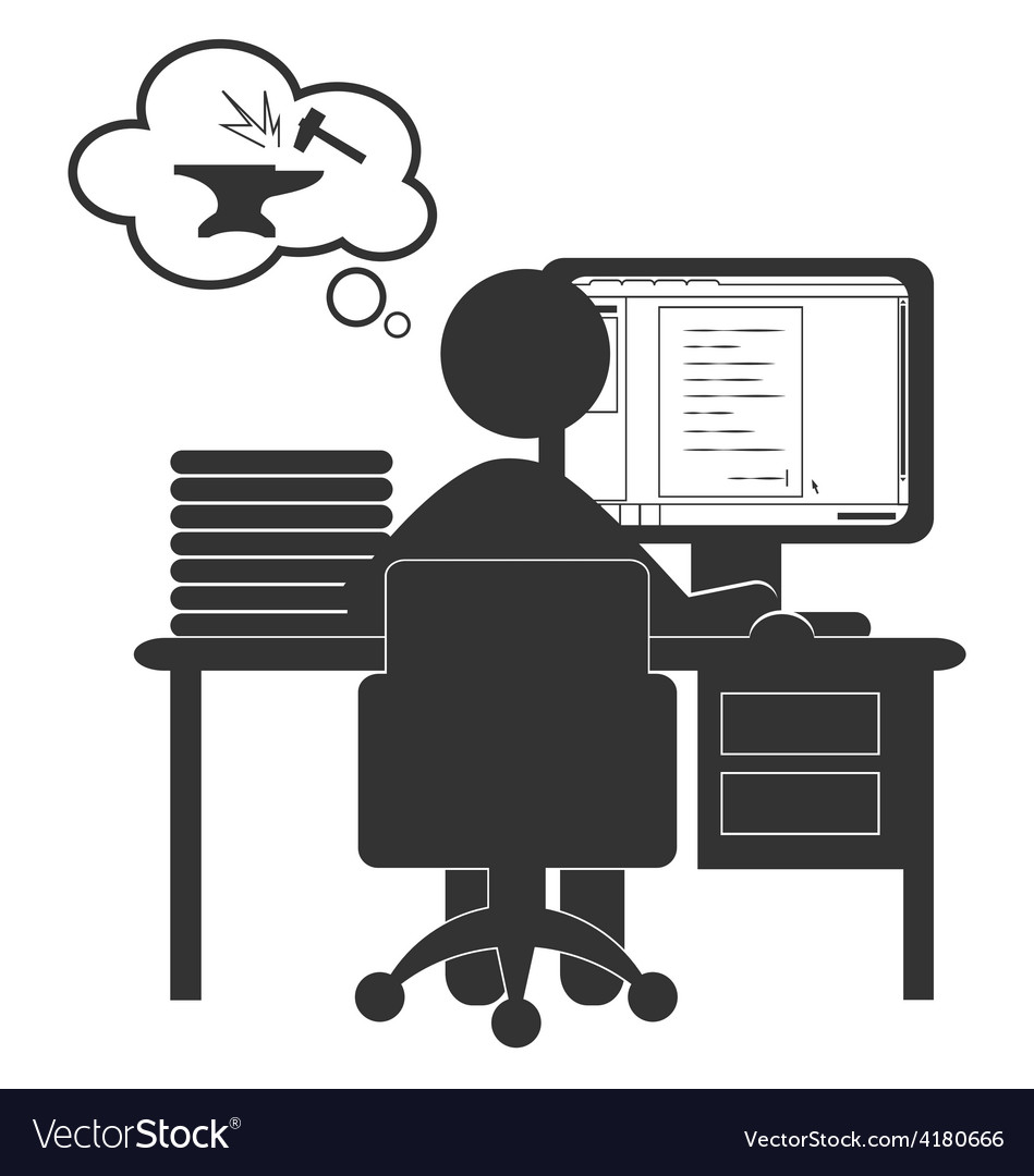 Flat computer icon with document isolated on white