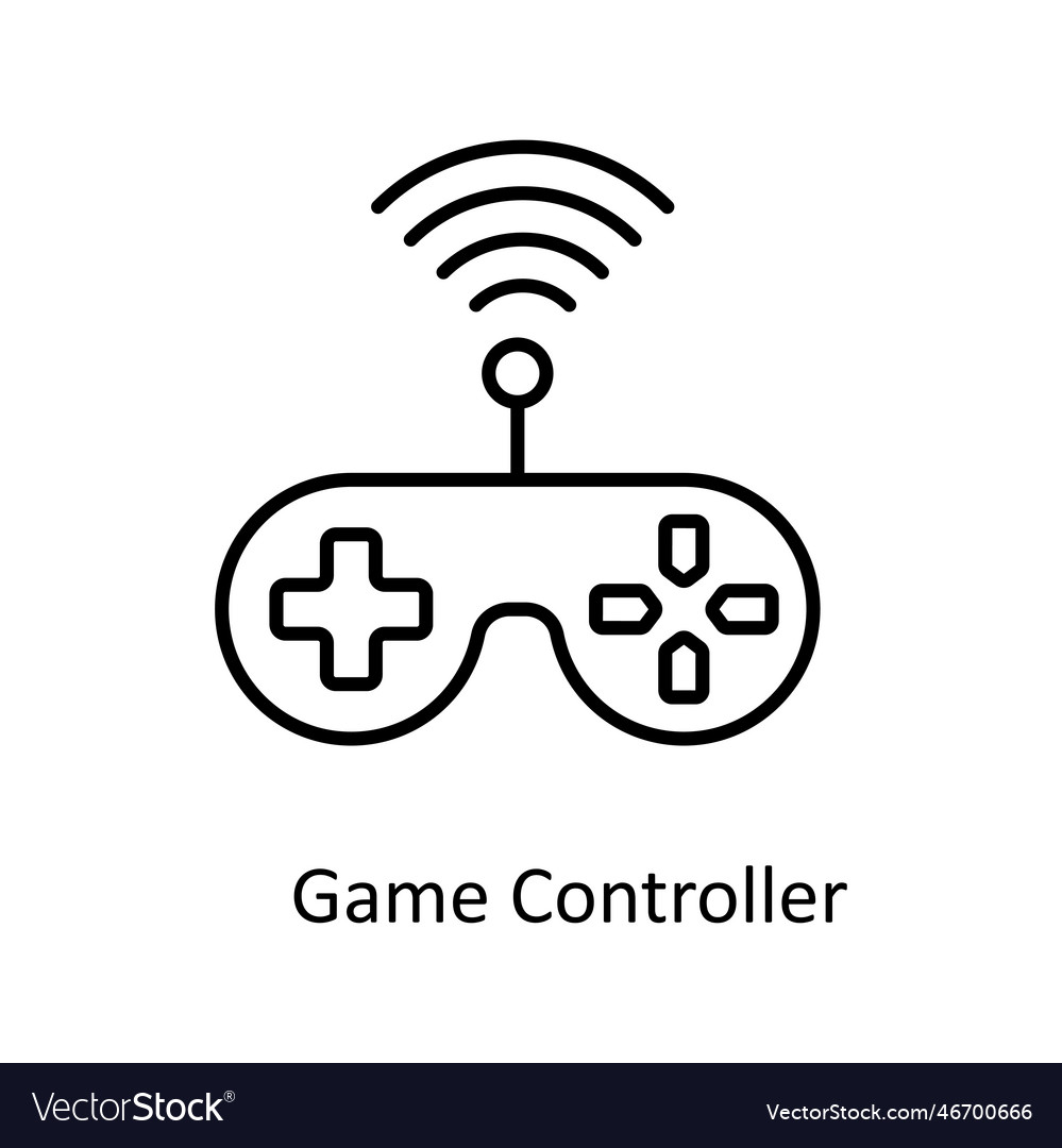 Game Controller Outline Icons Simple St Royalty Free Vector