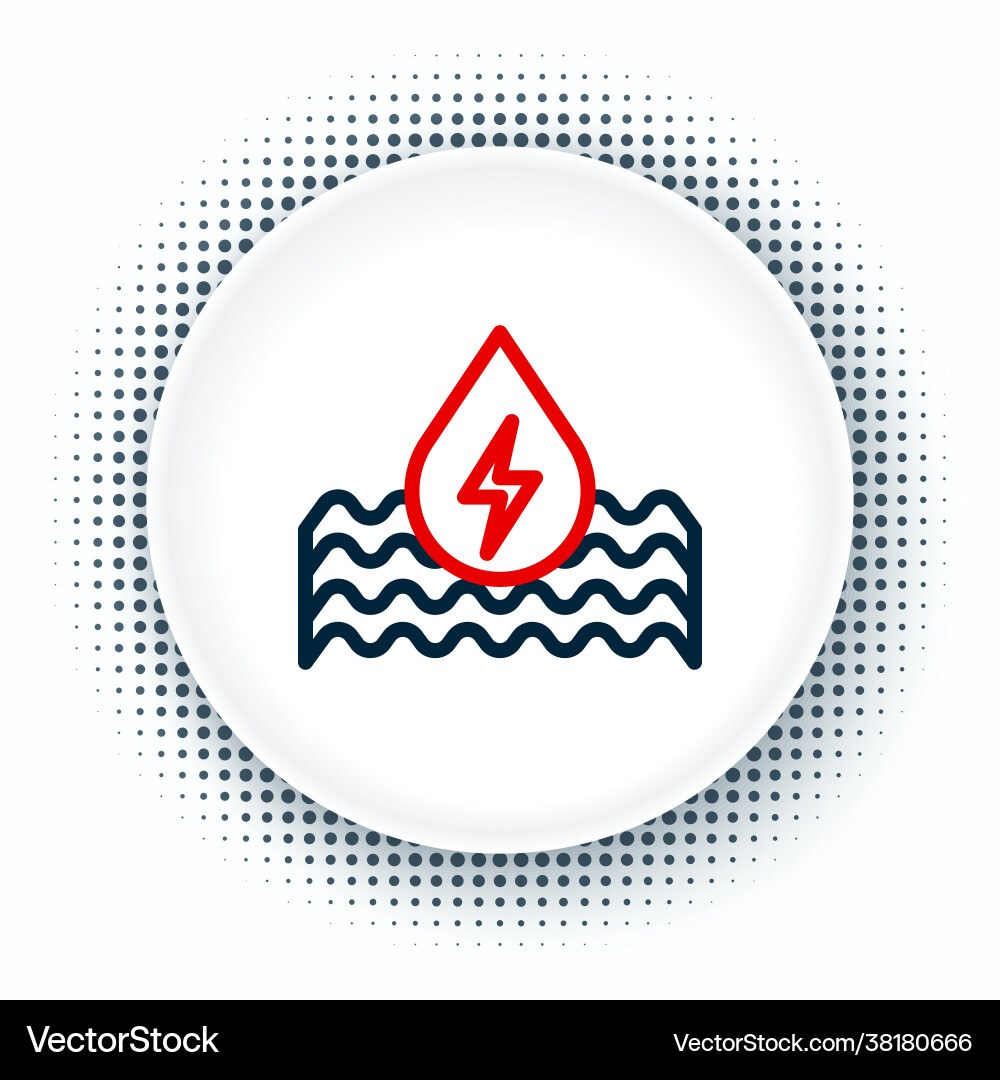 Line water energy icon isolated on white Vector Image