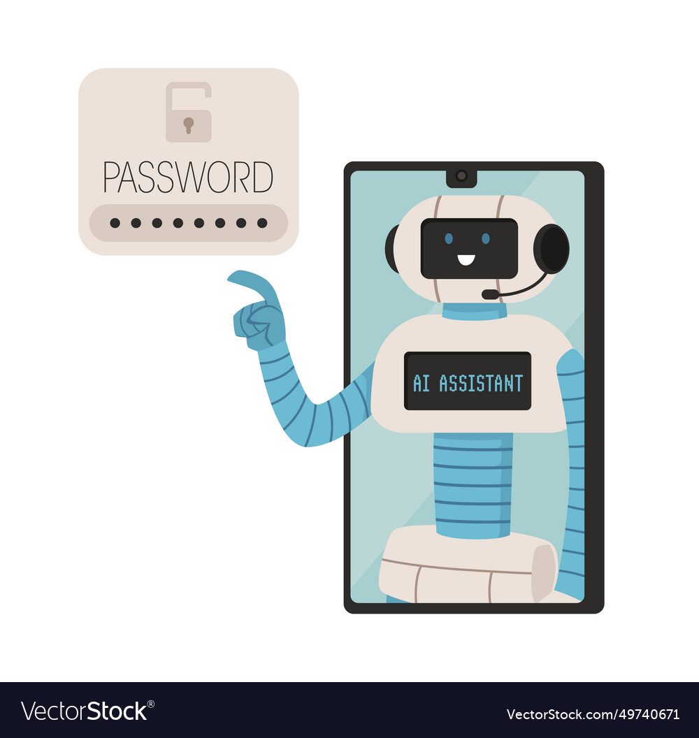 Artificial intelligence assistant and chat bot Vector Image