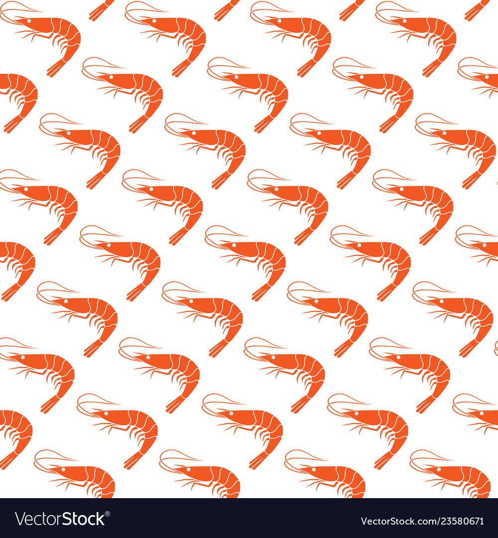 Background pattern with shrimps Royalty Free Vector Image