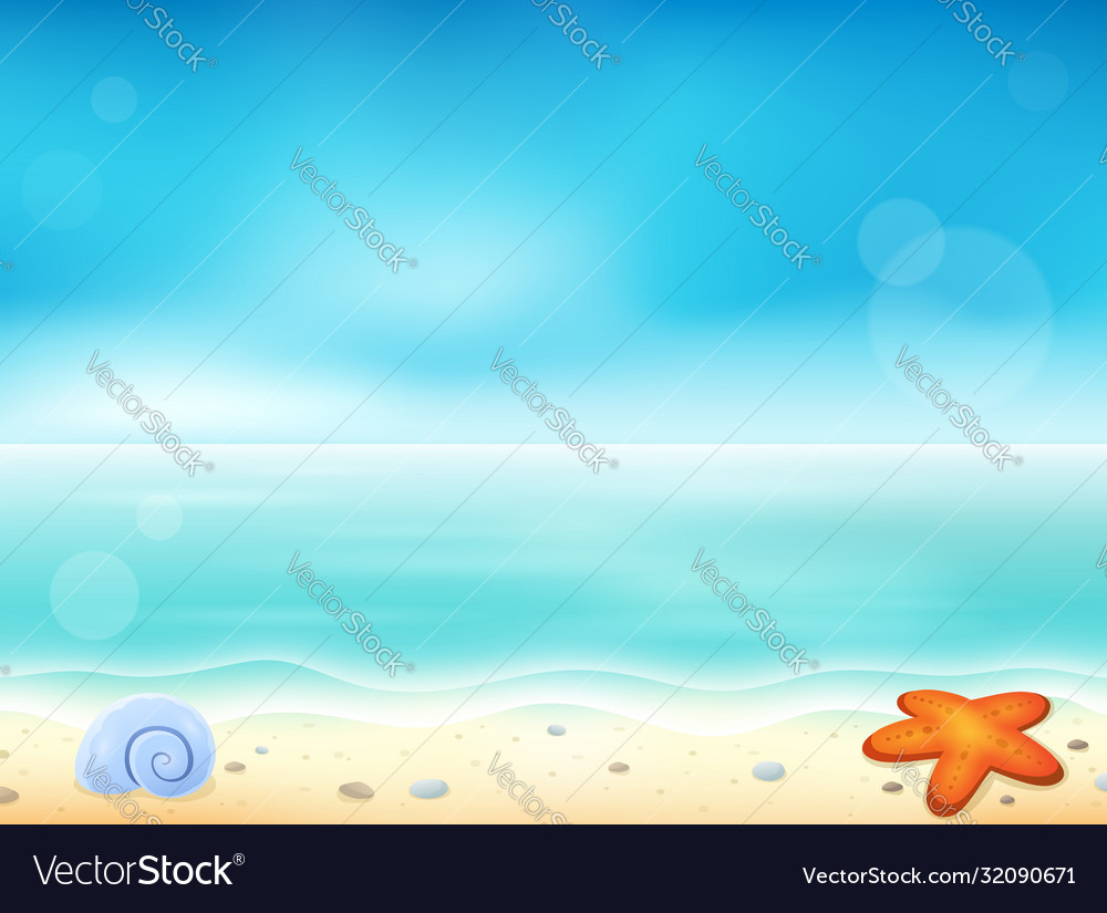 Beach theme image 1 Royalty Free Vector Image - VectorStock