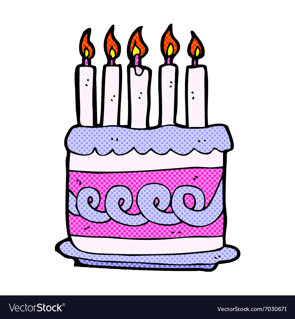 Comic cartoon cake Royalty Free Vector Image - VectorStock
