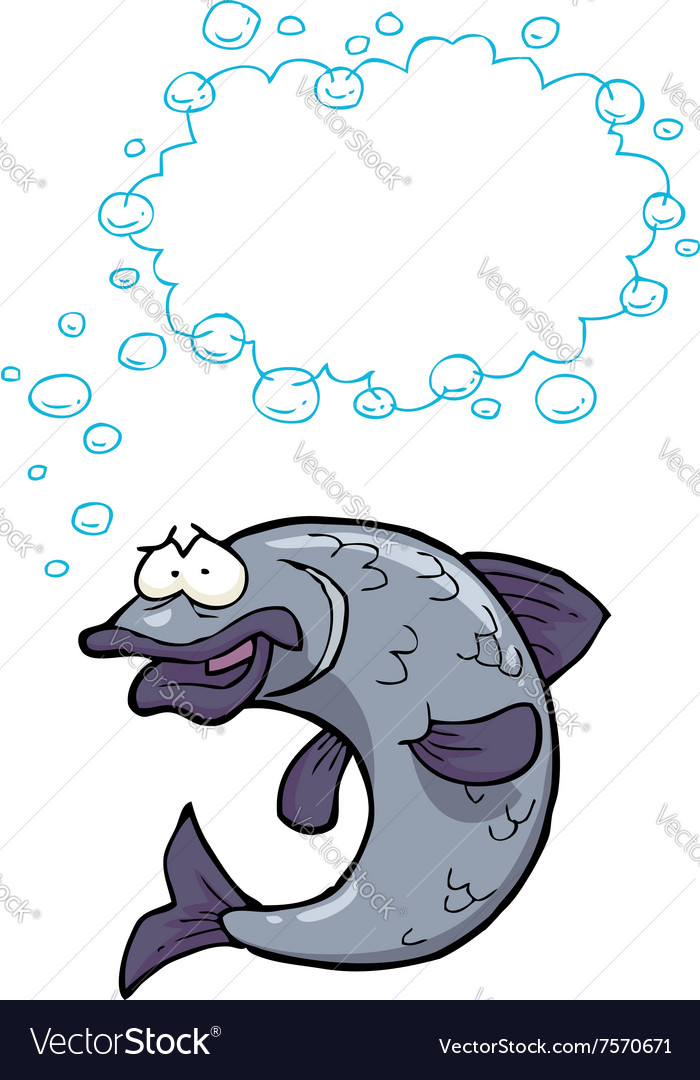 Fish said bubbles Royalty Free Vector Image - VectorStock