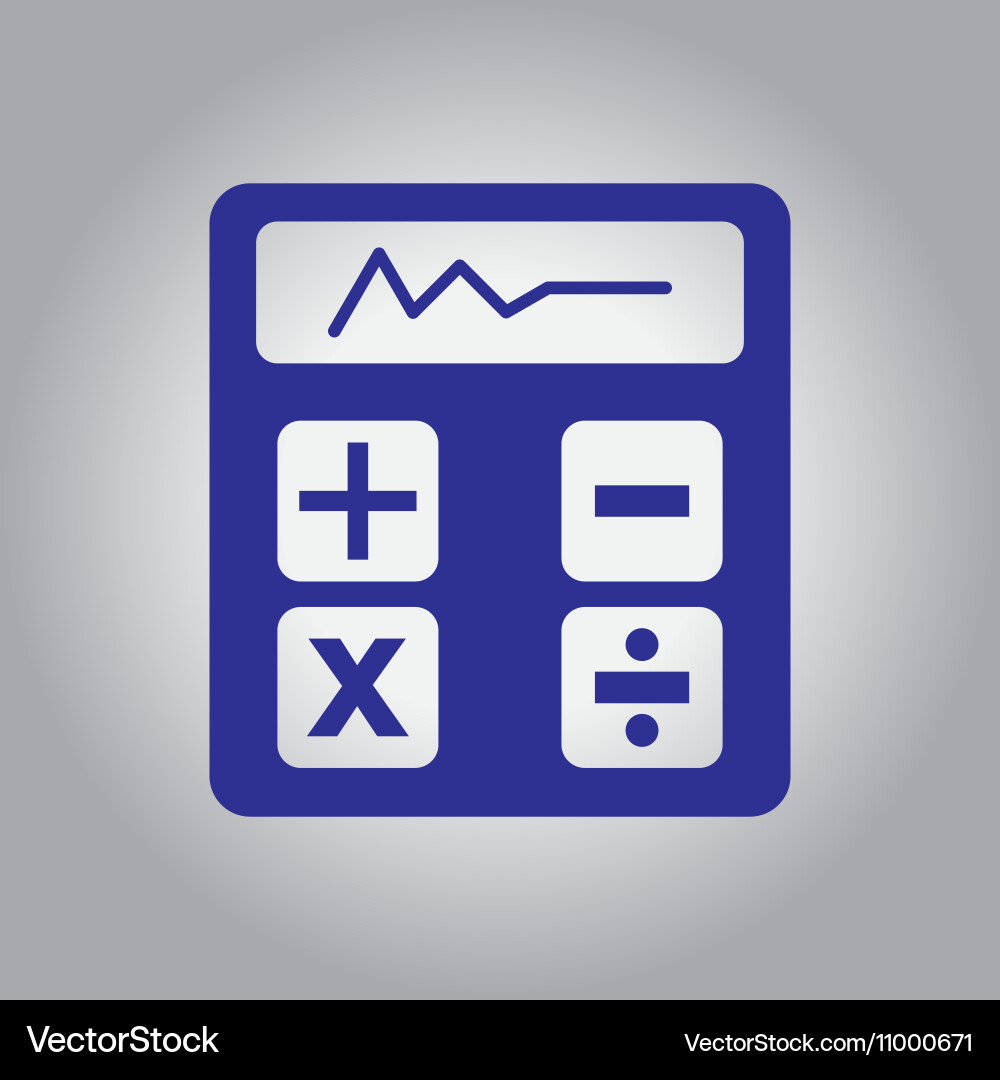 In flat design of calculator Royalty Free Vector Image
