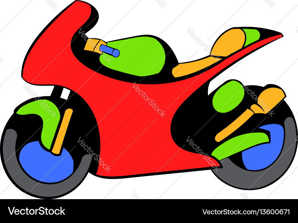 Motorcycle icon cartoon Royalty Free Vector Image