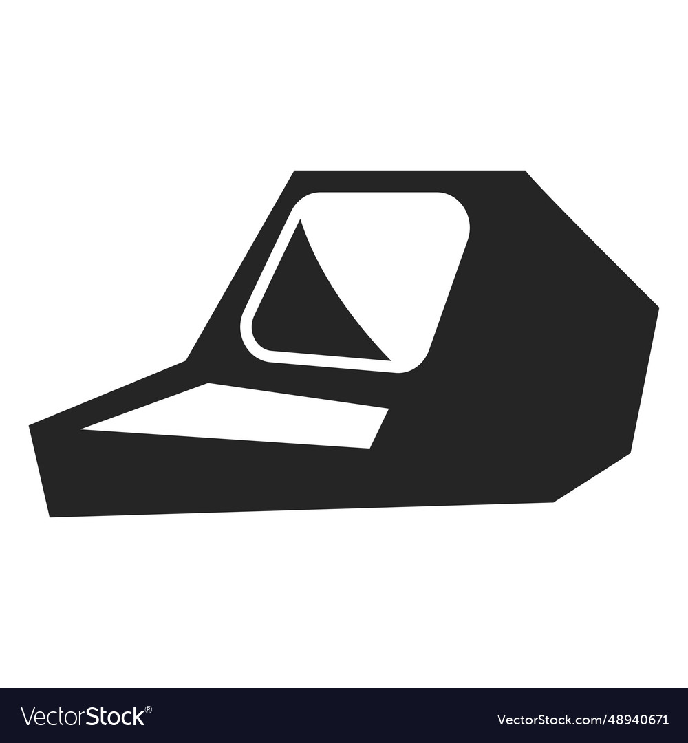 Old school computer icon Royalty Free Vector Image