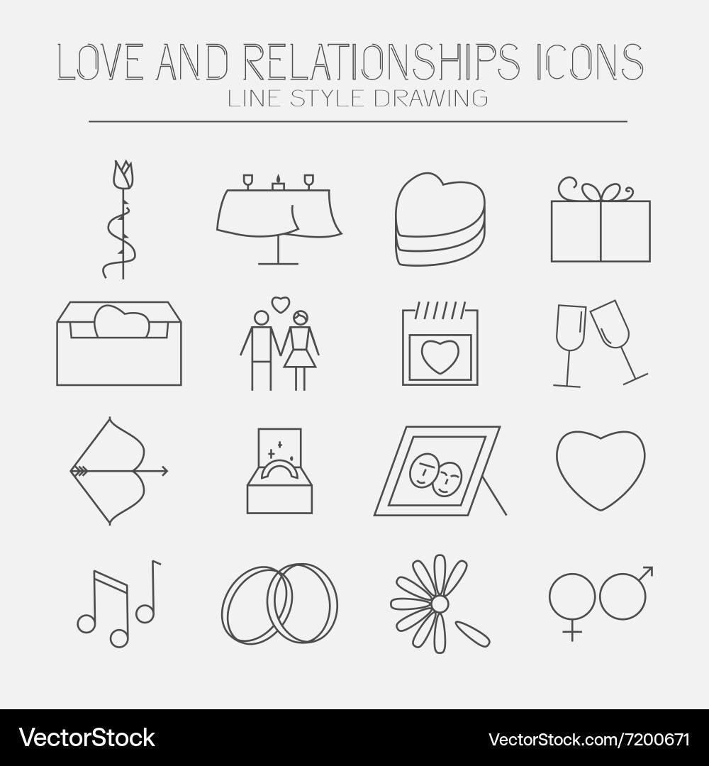 Set of love icons Royalty Free Vector Image - VectorStock