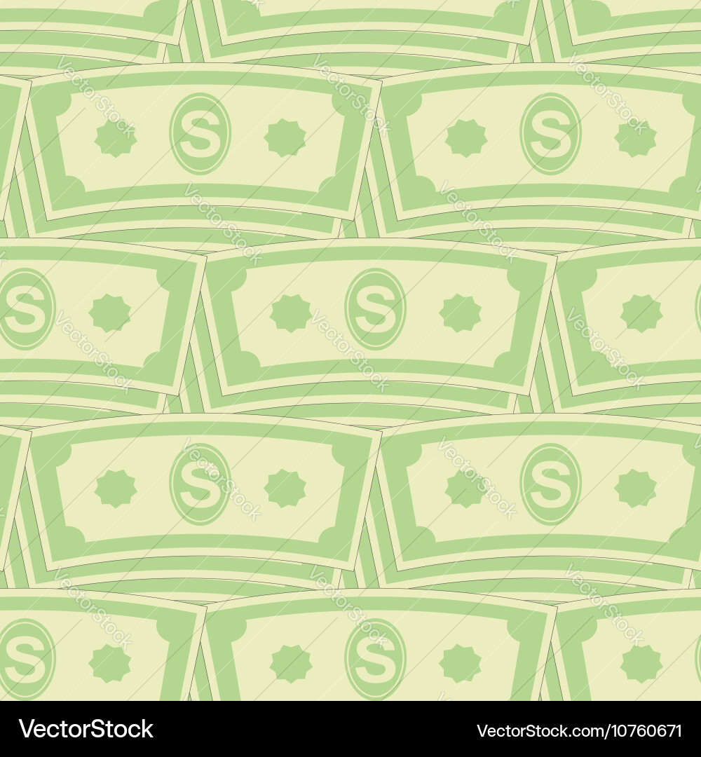 Set of paper dollars seamless pattern us currency Vector Image