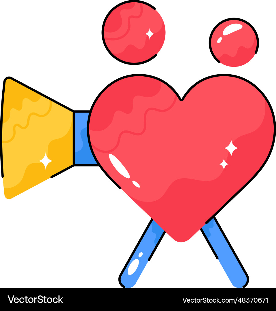 Video shoot doodle colorful sticker eps 1 Vector Image