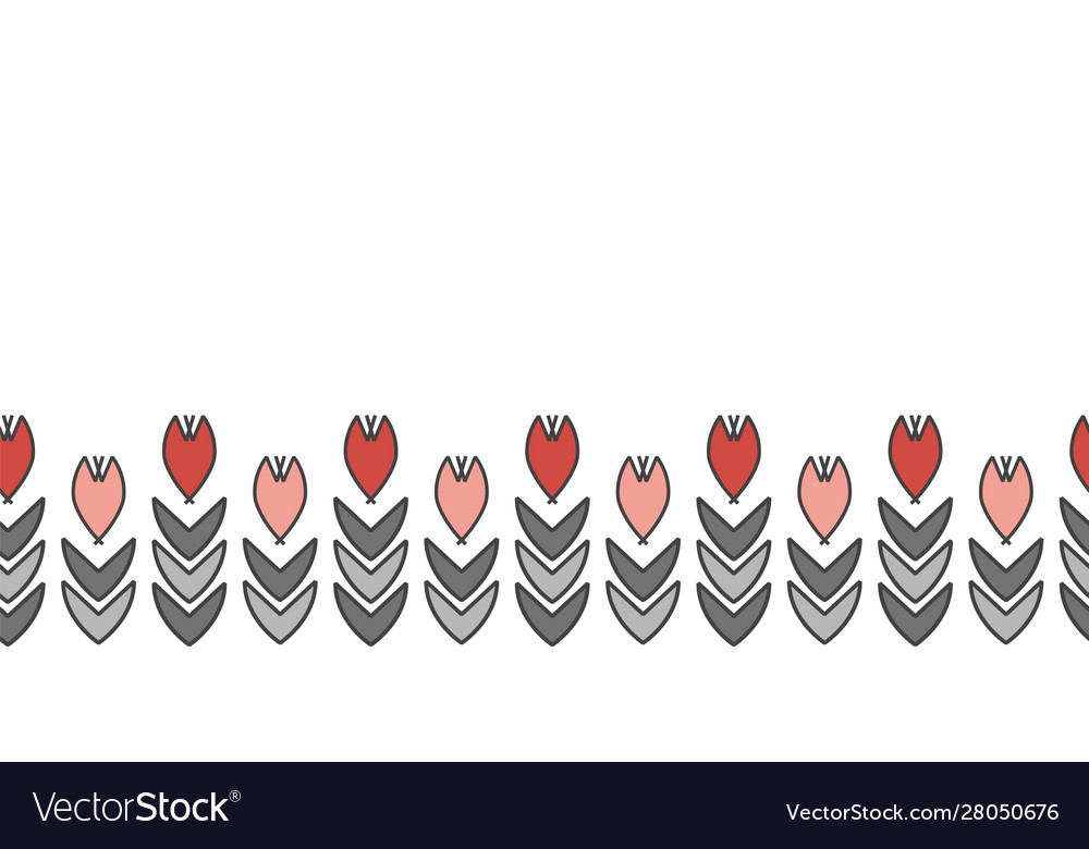 Abstract flower shape made into a border Vector Image