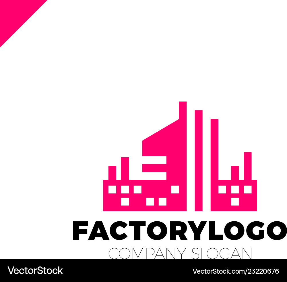 Construction firm factory or manifacture logo or Vector Image