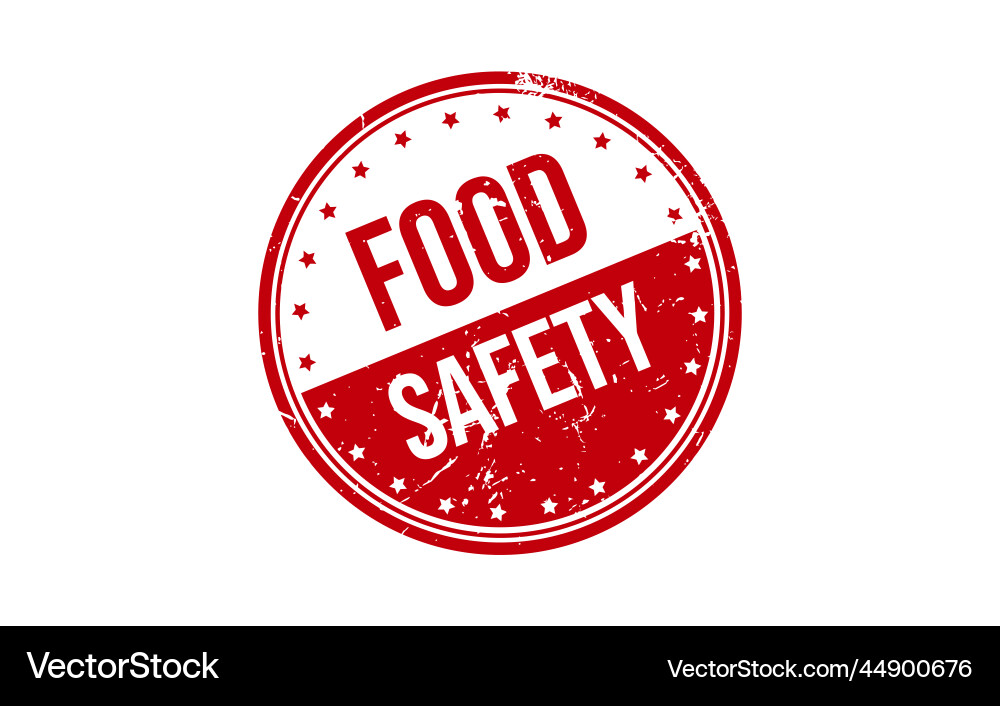 Food safety stamp seal Royalty Free Vector Image