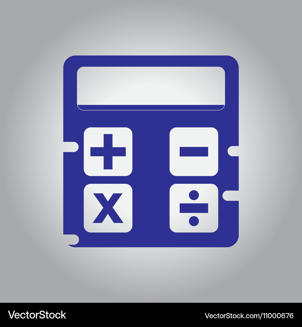 In flat design of calculator Royalty Free Vector Image