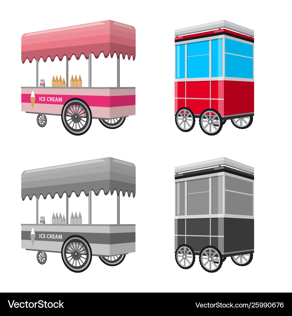 Isolated object marketing and tent sign Royalty Free Vector