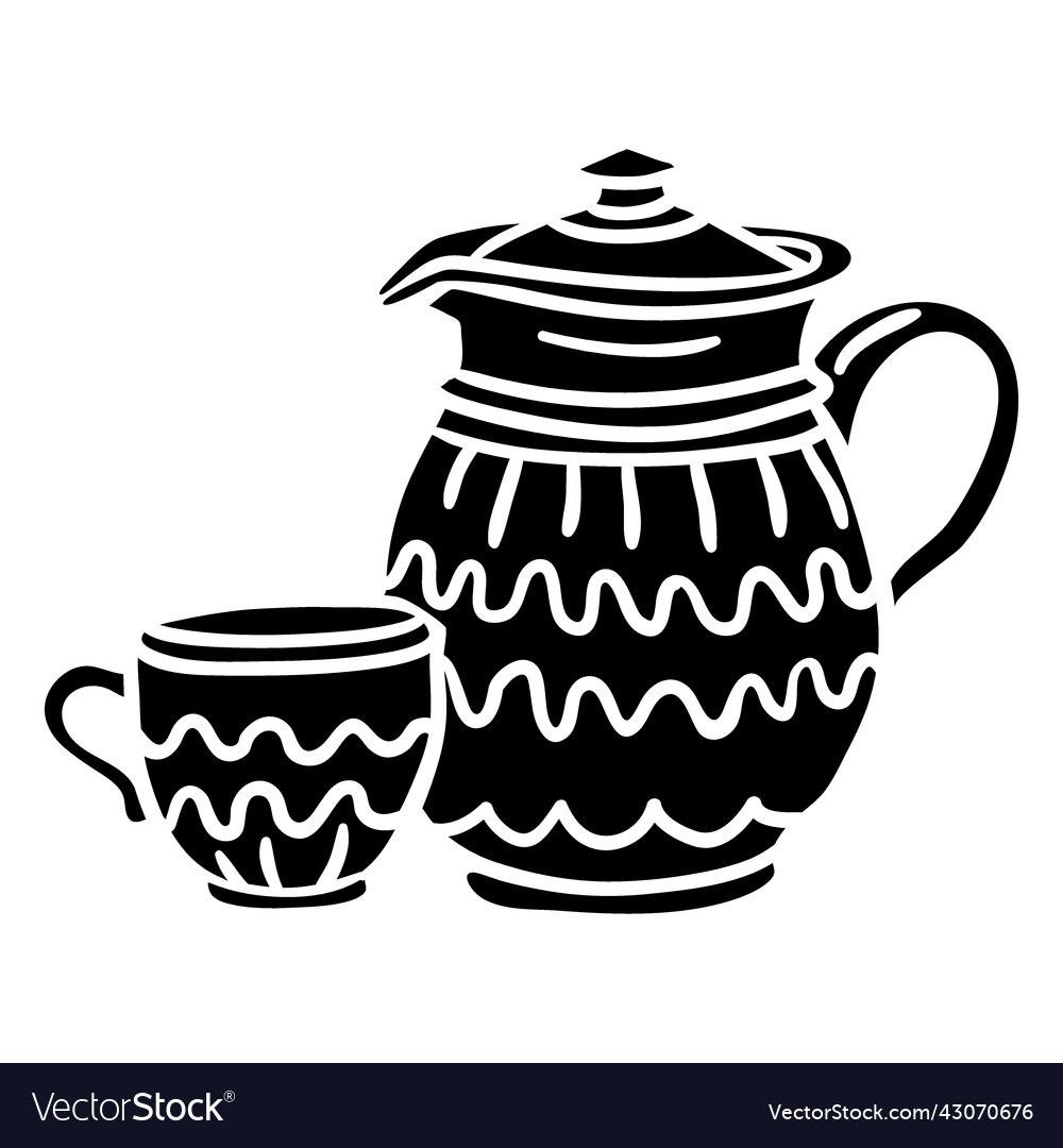 Kettle cup Royalty Free Vector Image - VectorStock