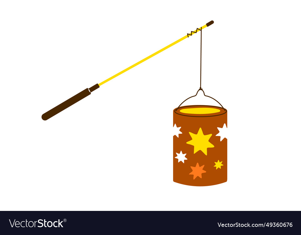 Lantern on string for saint martin day Royalty Free Vector