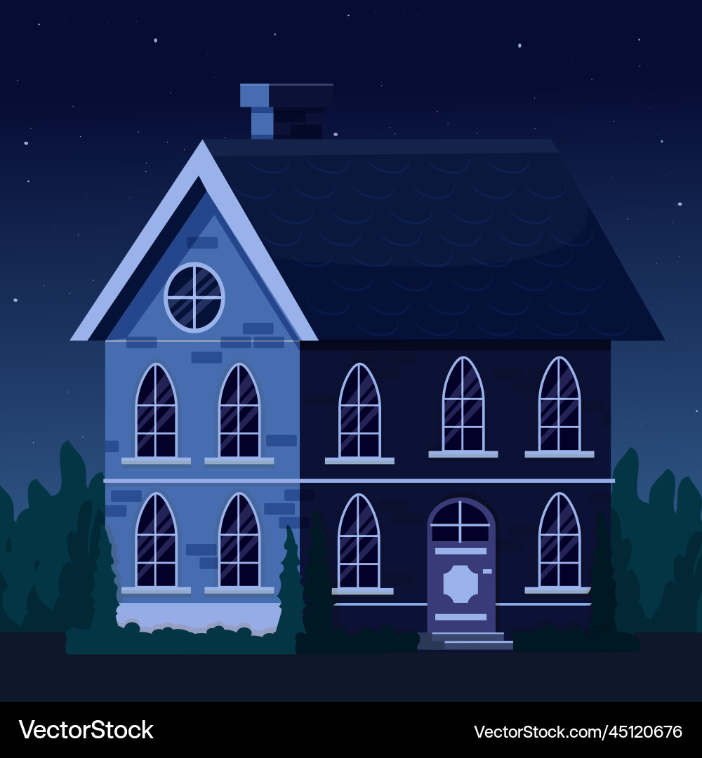 Night building apartment blackout time property Vector Image