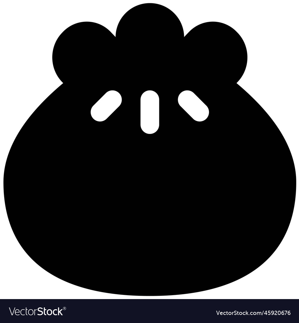 Stuffed dumpling regular icon Royalty Free Vector Image