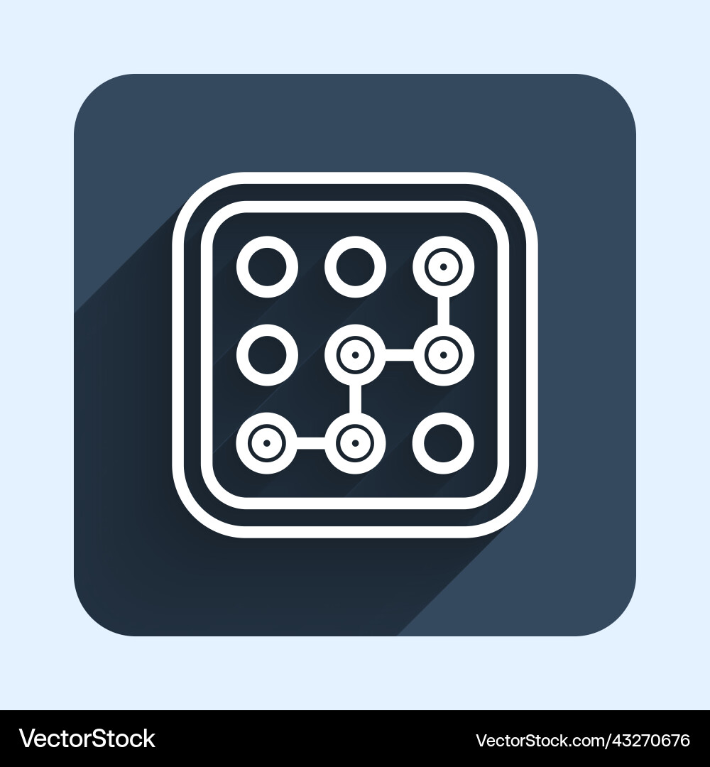 White line graphic password protection and safety Vector Image