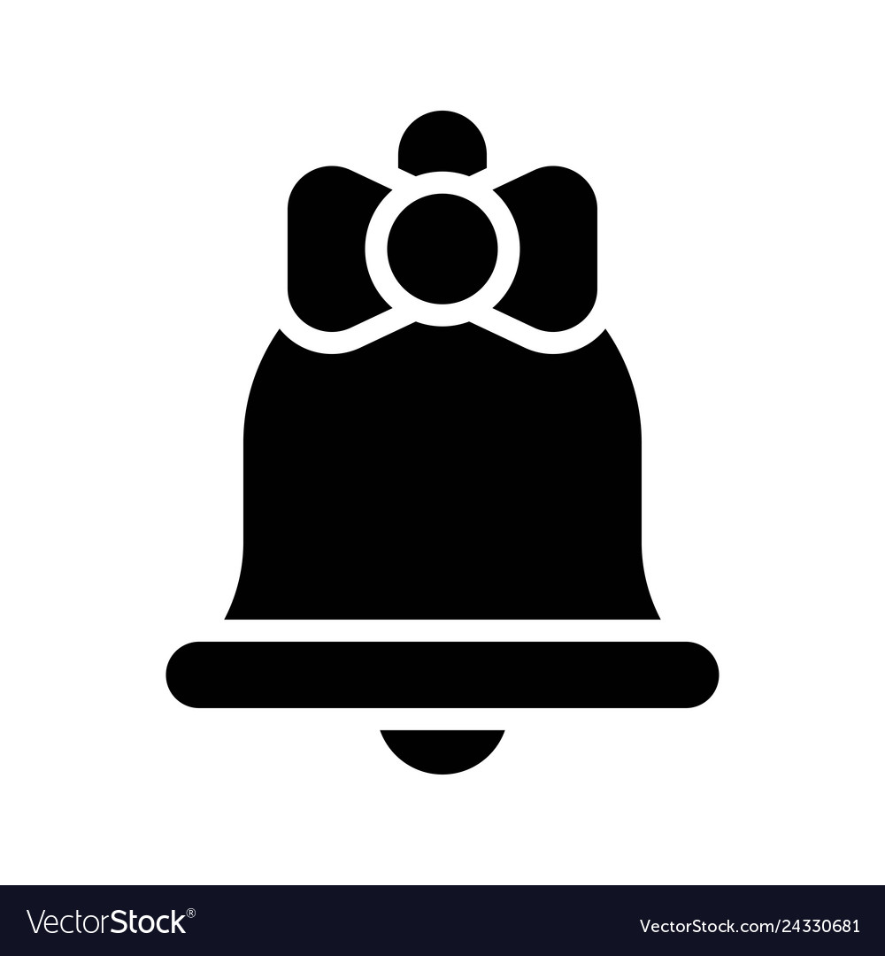 Bell isolated easter solid style icon Royalty Free Vector