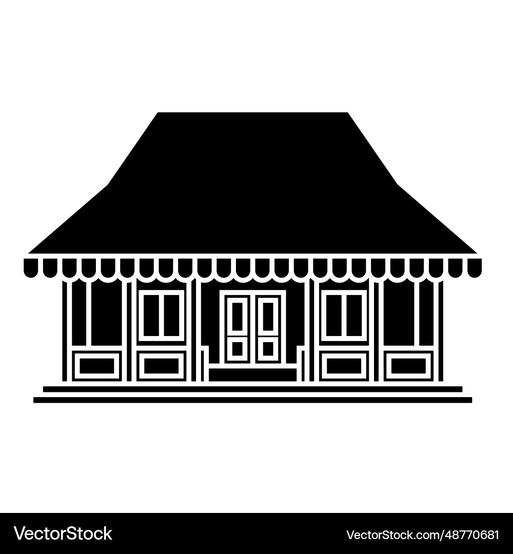 Betawi traditional house Royalty Free Vector Image