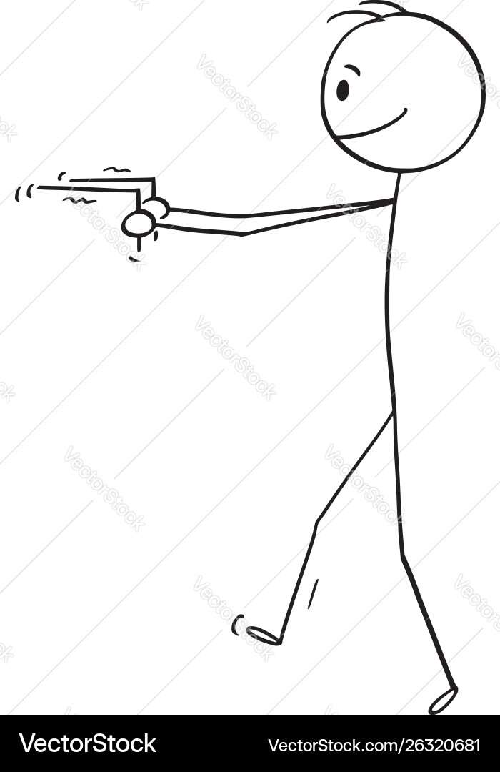 Cartoon dowser or diviner searching for water Vector Image