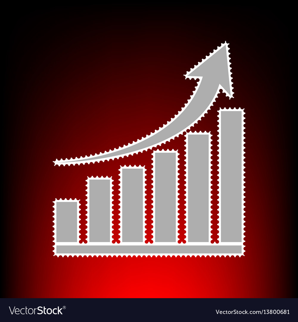 Growing graph Royalty Free Vector Image - VectorStock