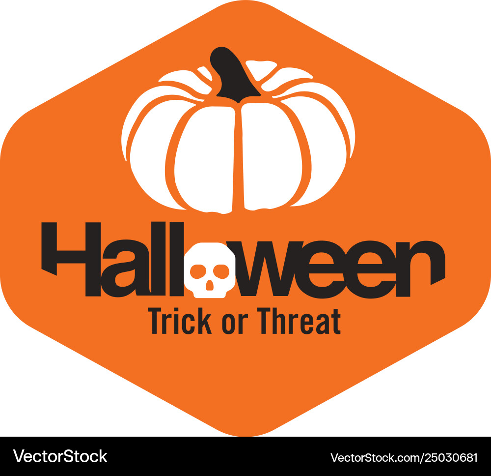 Halloween logo for greeting cards invitations Vector Image