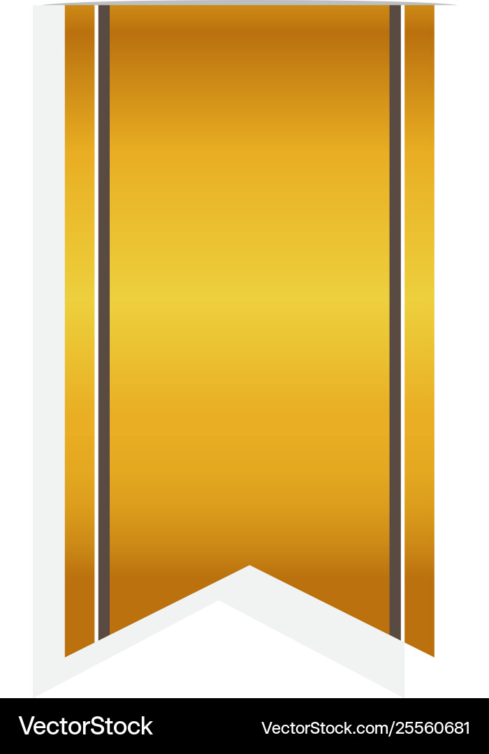 Isolated elegant luxury golden pennant image Vector Image