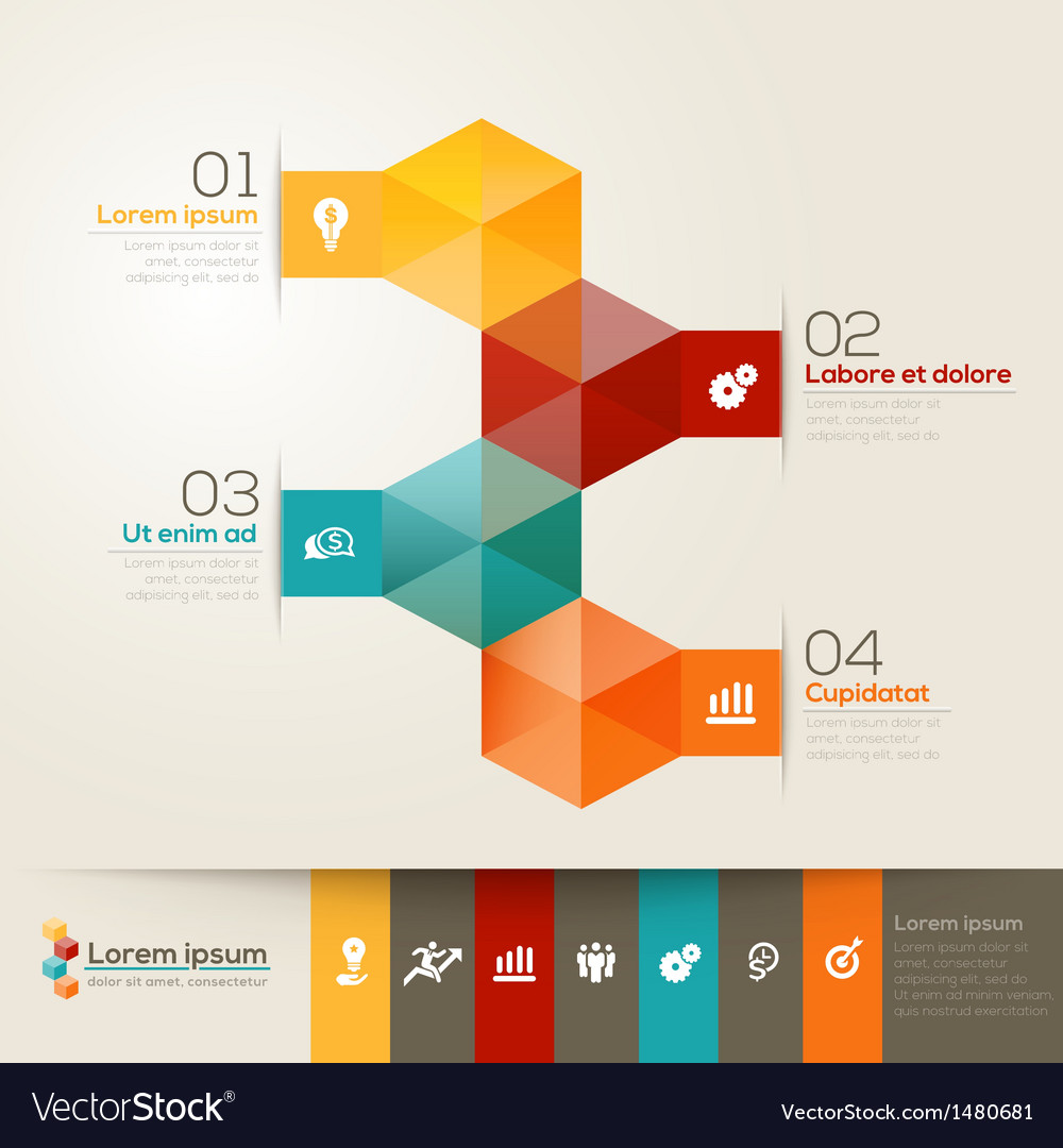 Isometric shape design layout Royalty Free Vector Image