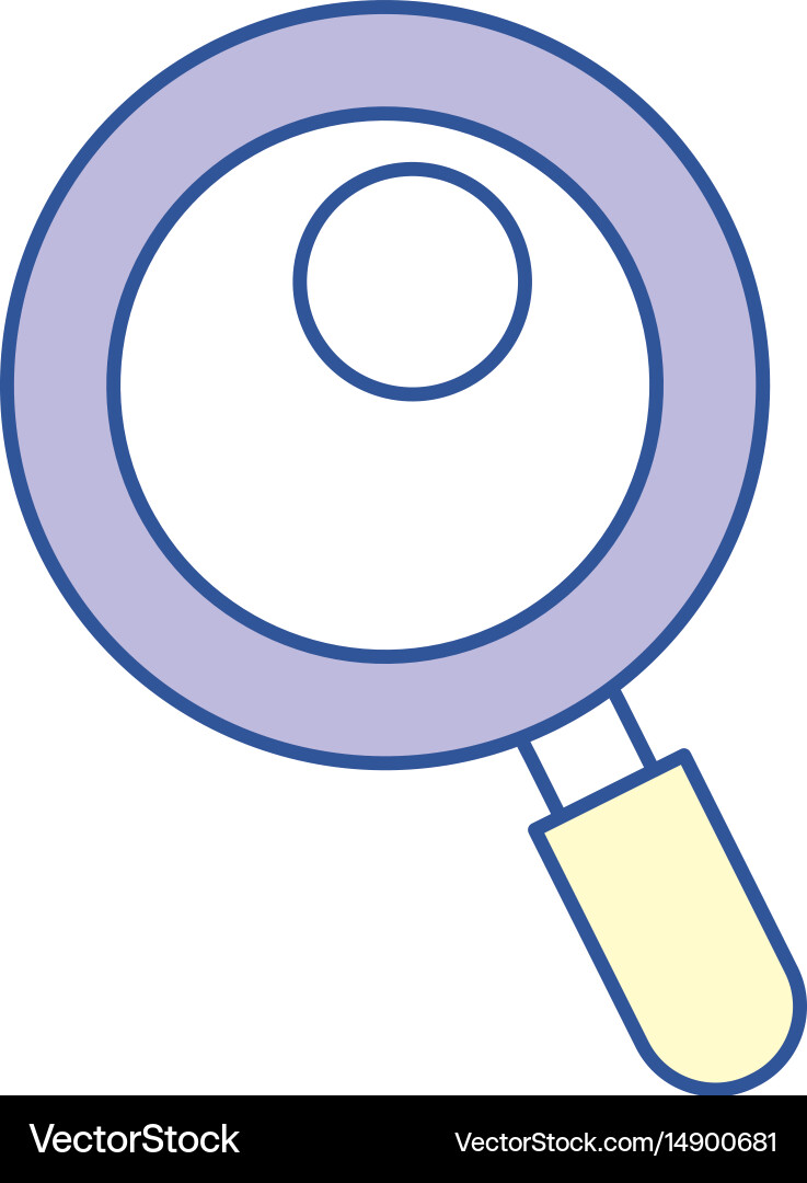 Magnifying glass tool to search and read Vector Image