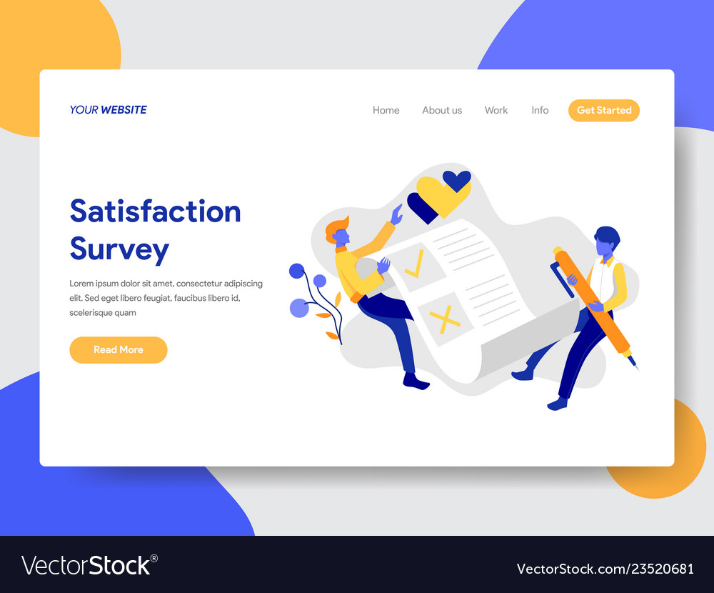 Satisfaction survey concept Royalty Free Vector Image