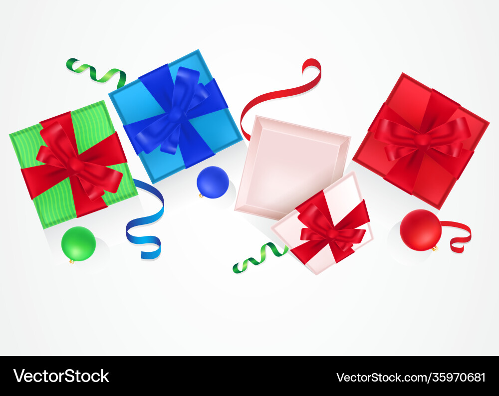 Set present boxes Royalty Free Vector Image - VectorStock