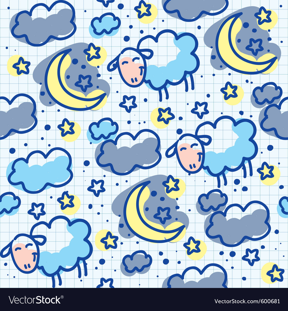 Sheep pattern Royalty Free Vector Image - VectorStock