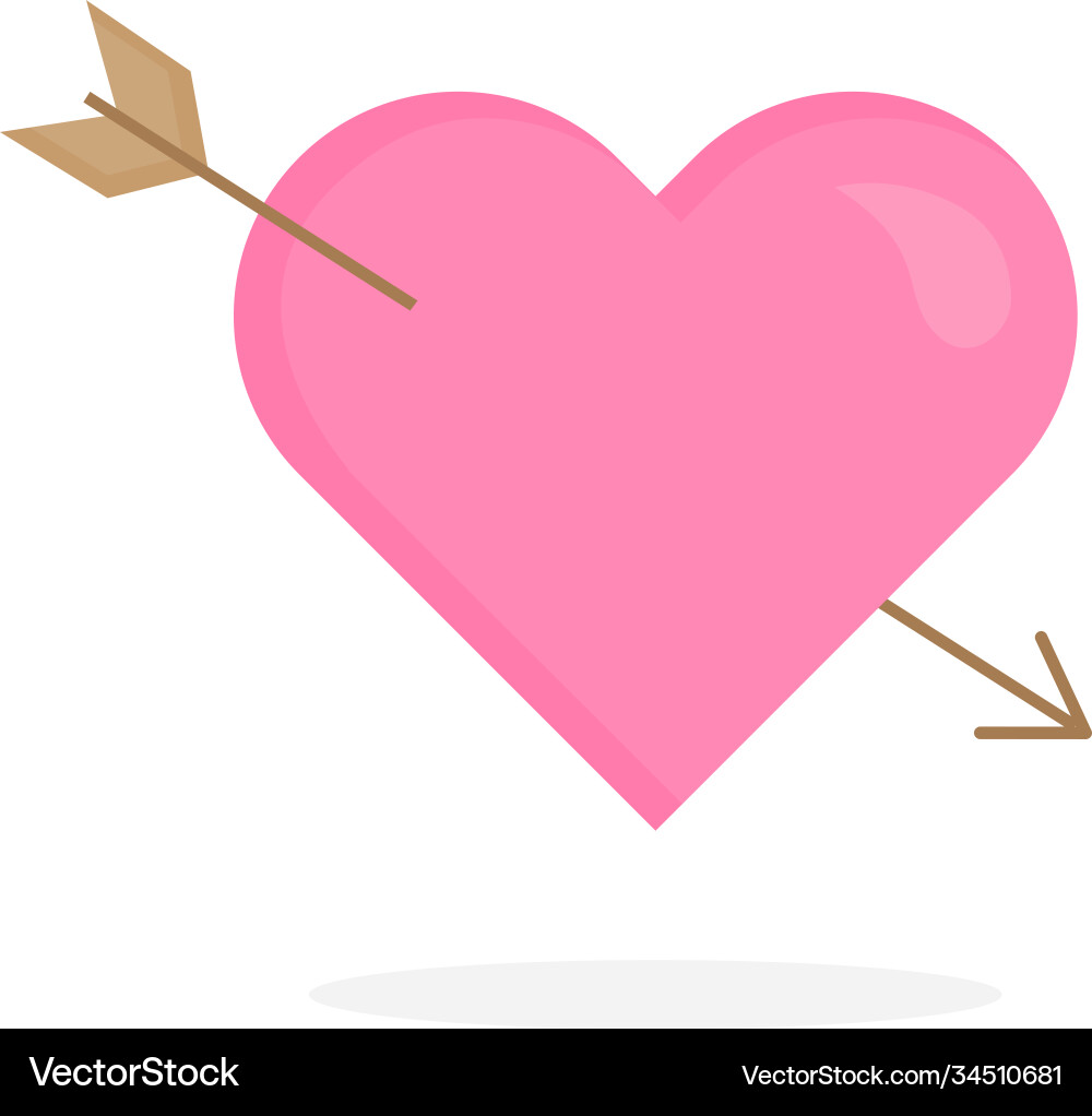 Simple valentines day cupid heart icon Royalty Free Vector