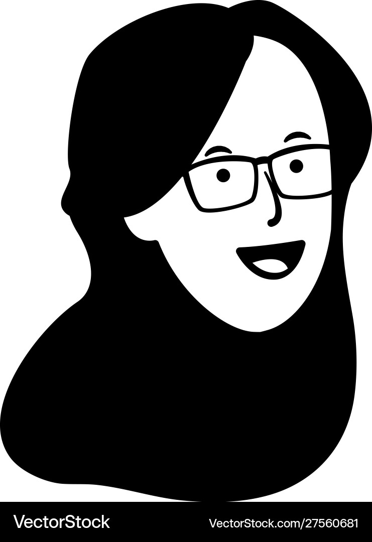 Woman with glasses icon image Royalty Free Vector Image