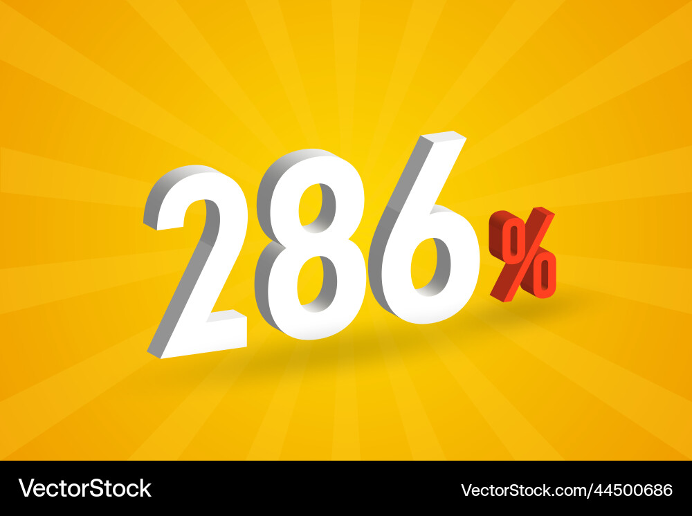 286 discount 3d text for sells and promotion Vector Image