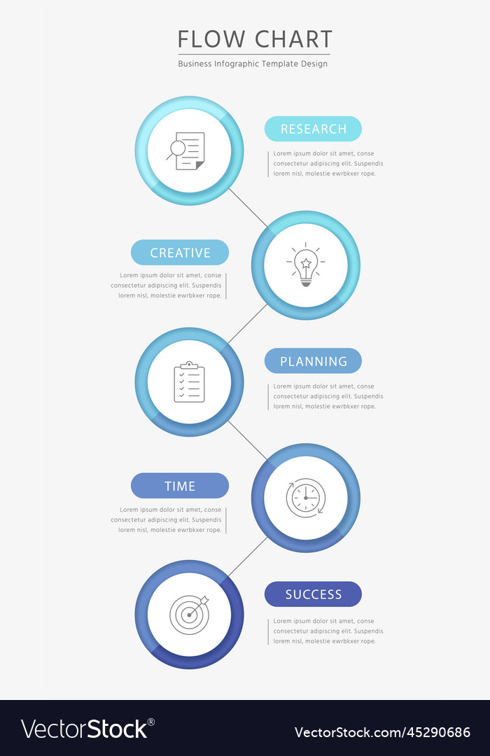 Business flow chart infographics Royalty Free Vector Image