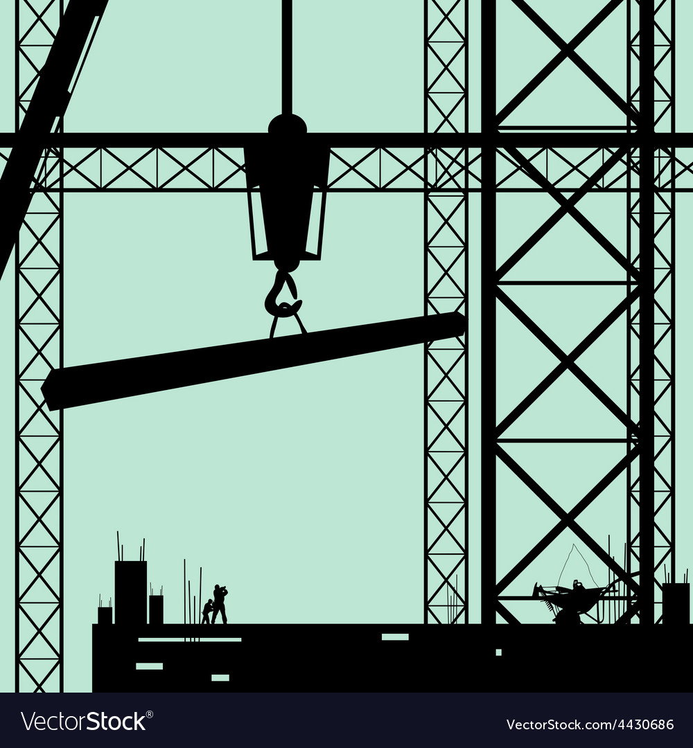 Construction place Royalty Free Vector Image - VectorStock