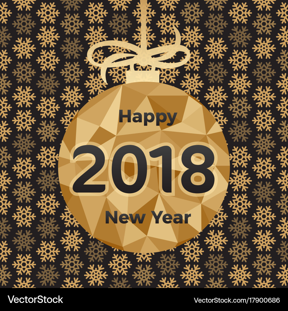 Happy 2018 new year holiday Royalty Free Vector Image