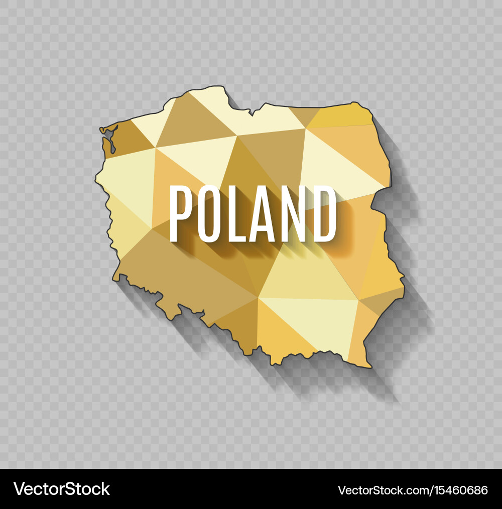 High quality map of poland with borders Royalty Free Vector