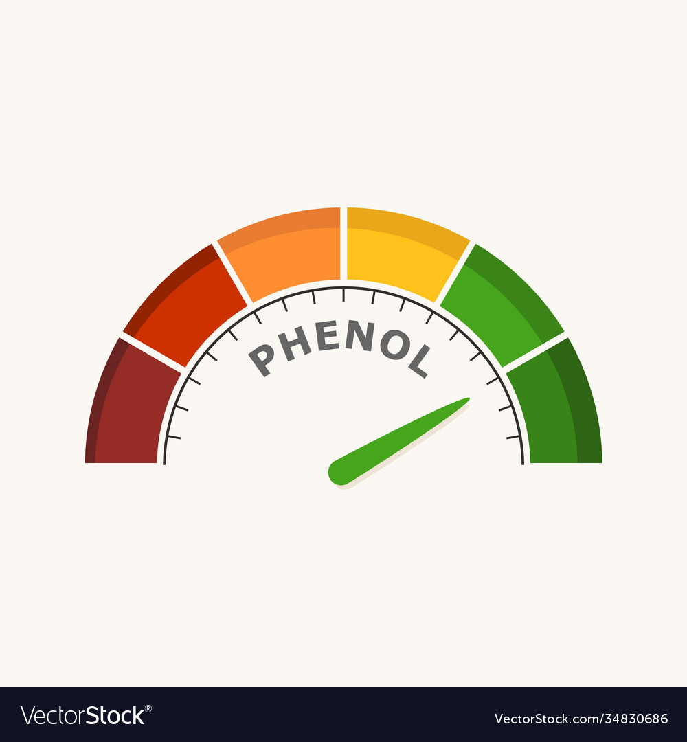 Phenol measuring process Royalty Free Vector Image