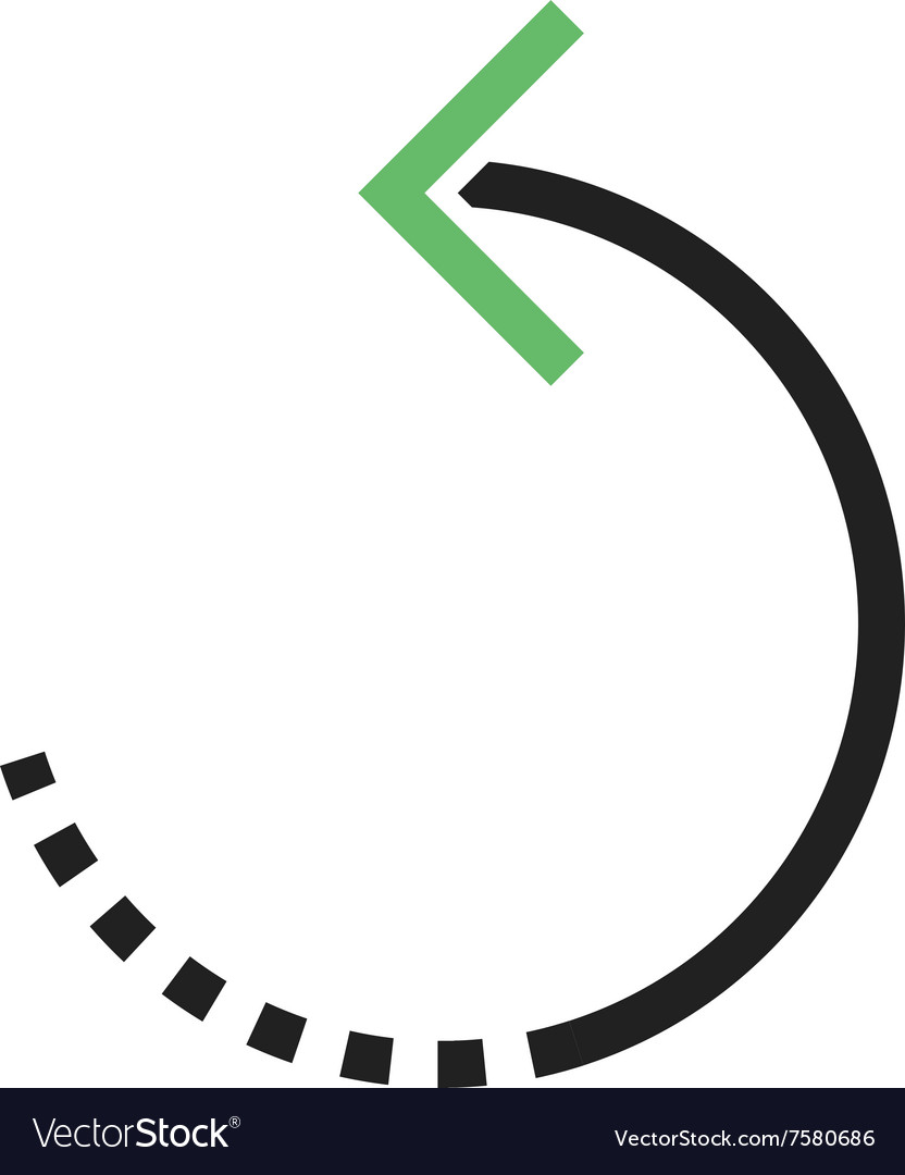 Rotate left Royalty Free Vector Image - VectorStock