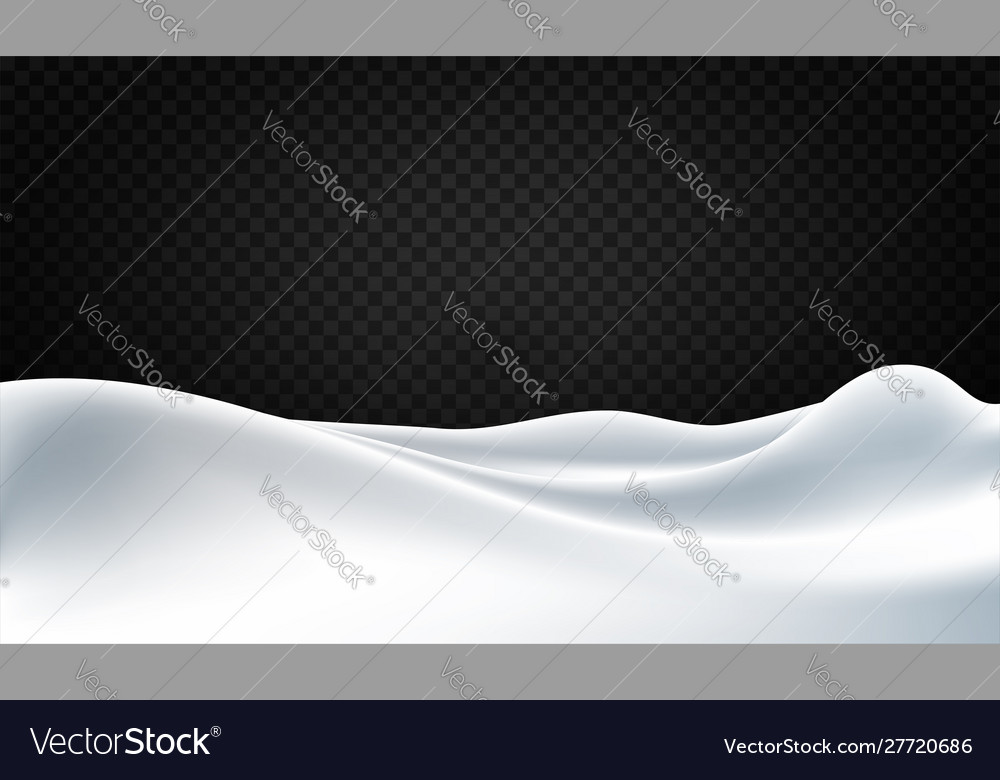 Snowy background with huge snowdrifts isolated on Vector Image
