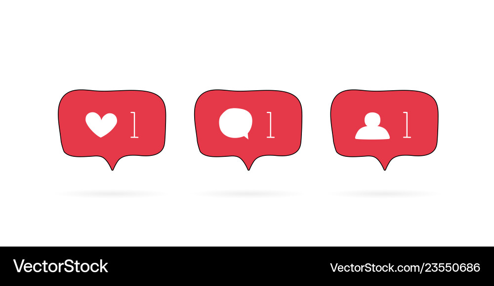 Social media like comment follower Royalty Free Vector Image