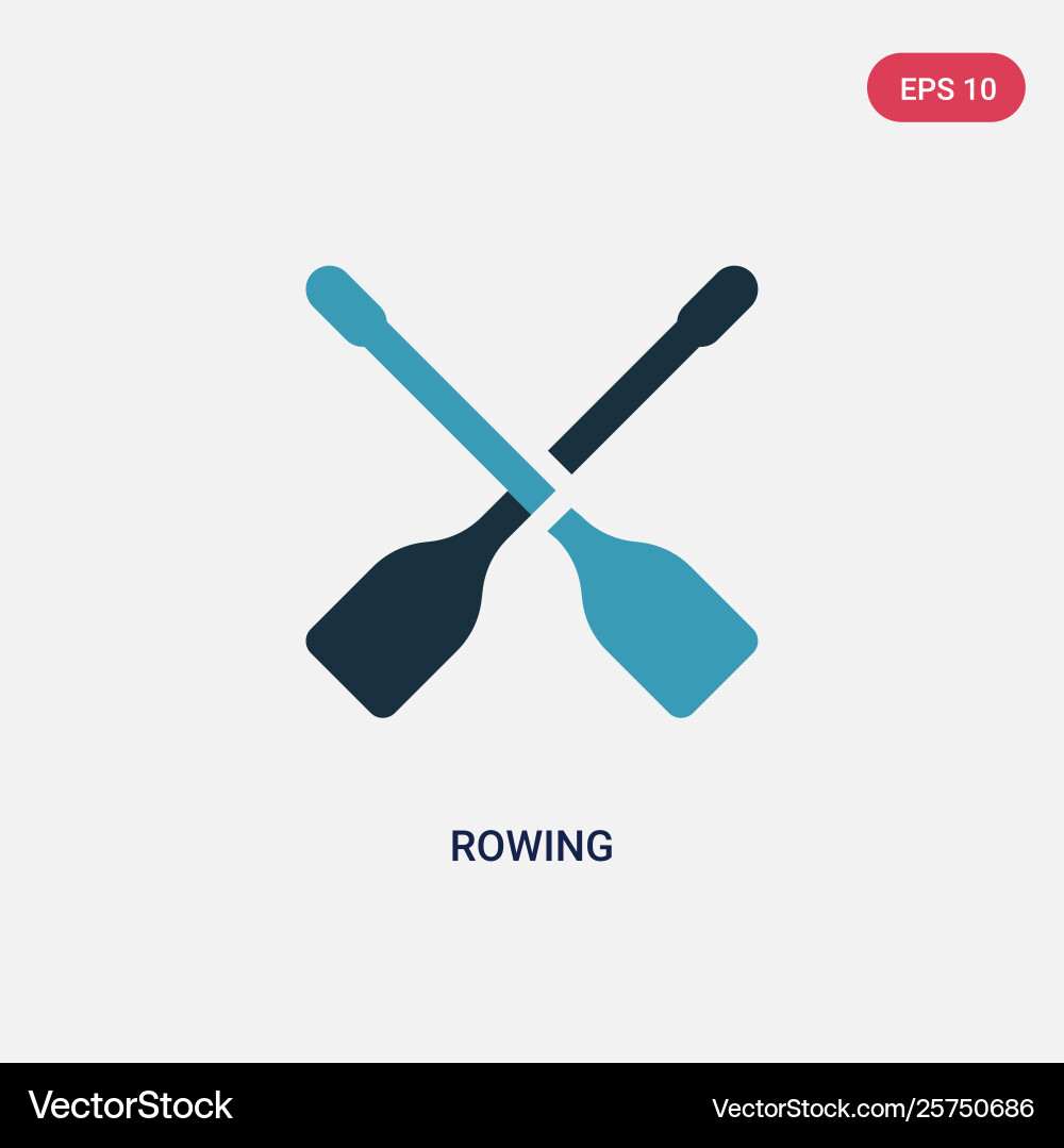 Two color rowing icon from transport-aytan Vector Image
