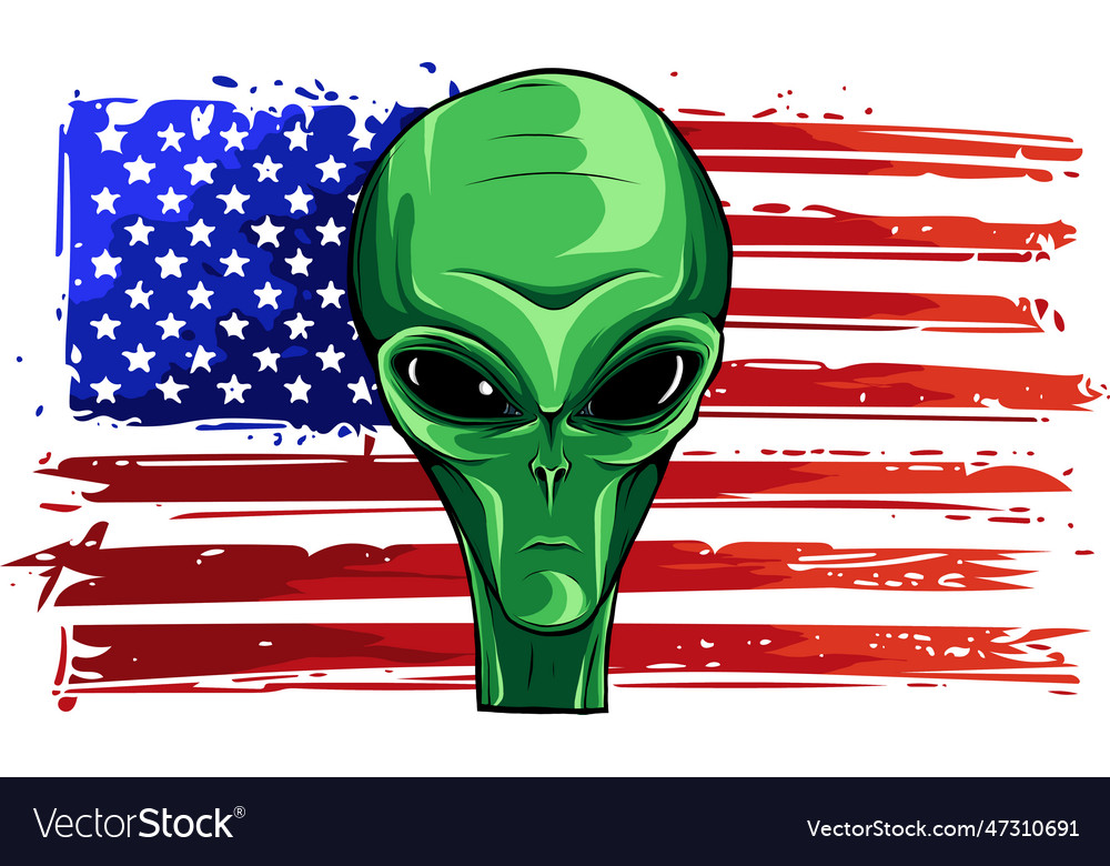 Alien head face Royalty Free Vector Image - VectorStock