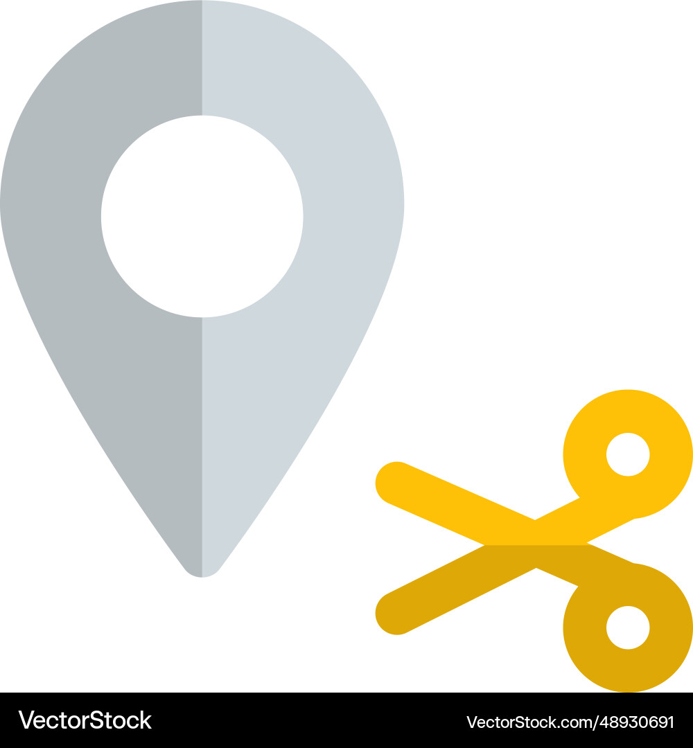 Barber shop location on a map isolated white Vector Image