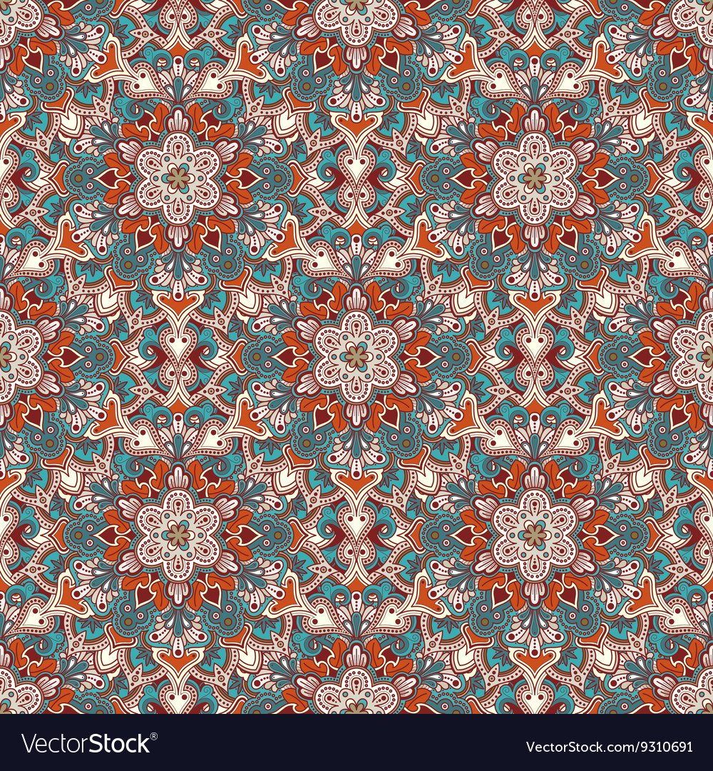 Boho flower pattern Royalty Free Vector Image - VectorStock